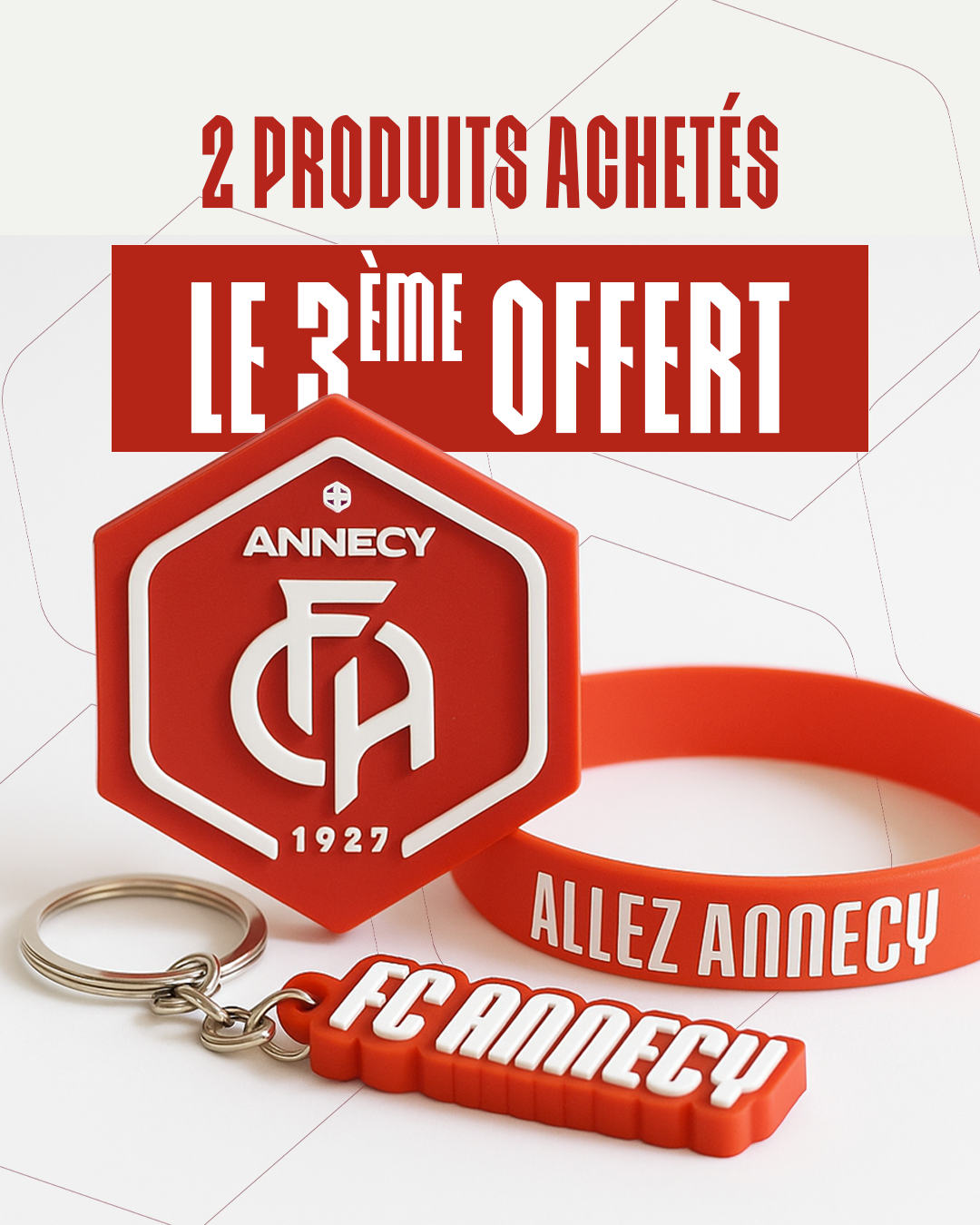 MAGNET + BRACELETS + PORTES CLÉS PVC | Boutique FC Annecy